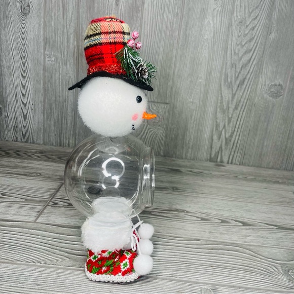 Hand Crafted | Accents | Diy Hand Made Snowman Plant Planter With Feet ...